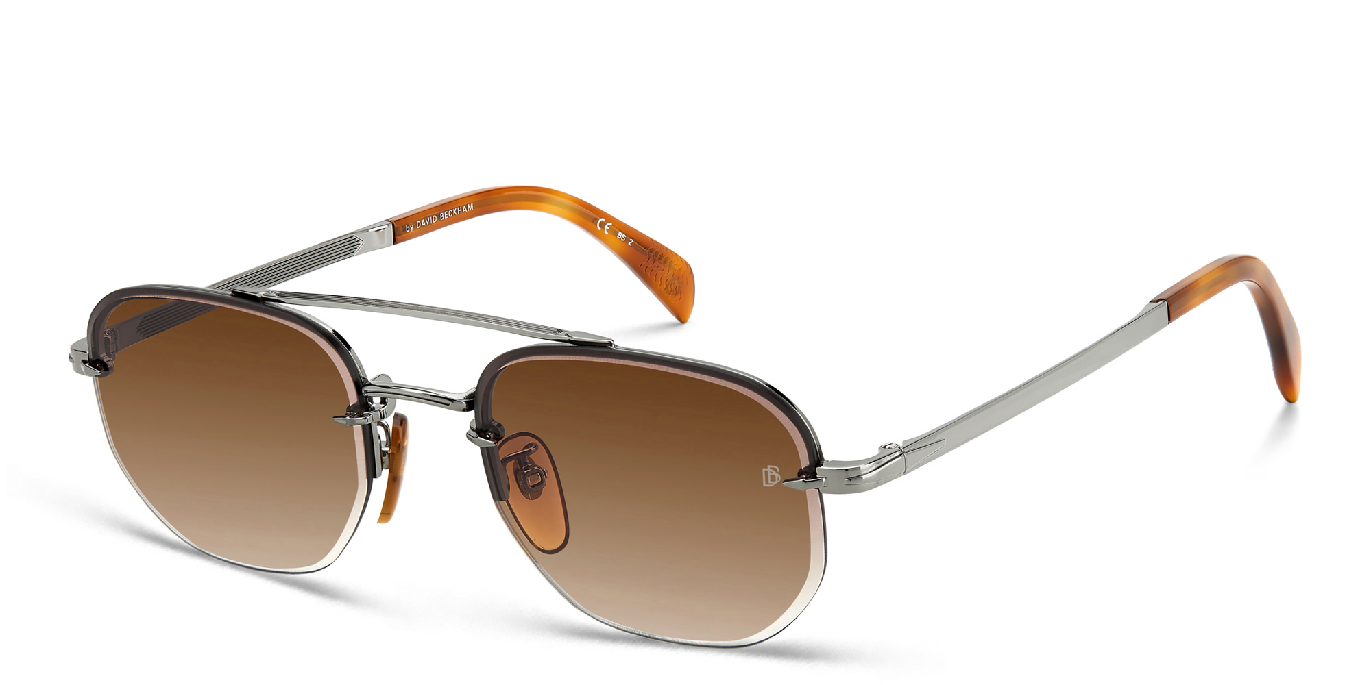 Buy DAVID BECKHAM Half Rim Square Sunglasses Online | MAGRABi KSA