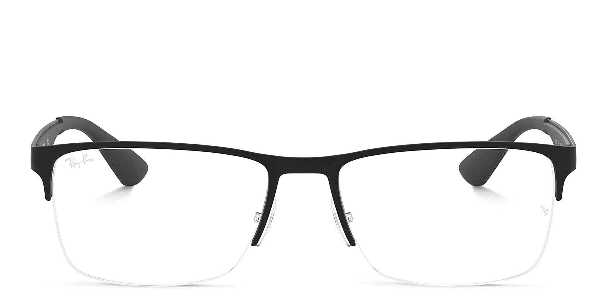 Buy Ray-Ban Optics Unisex Half-Rim Rectangle Eyeglasses Online ...