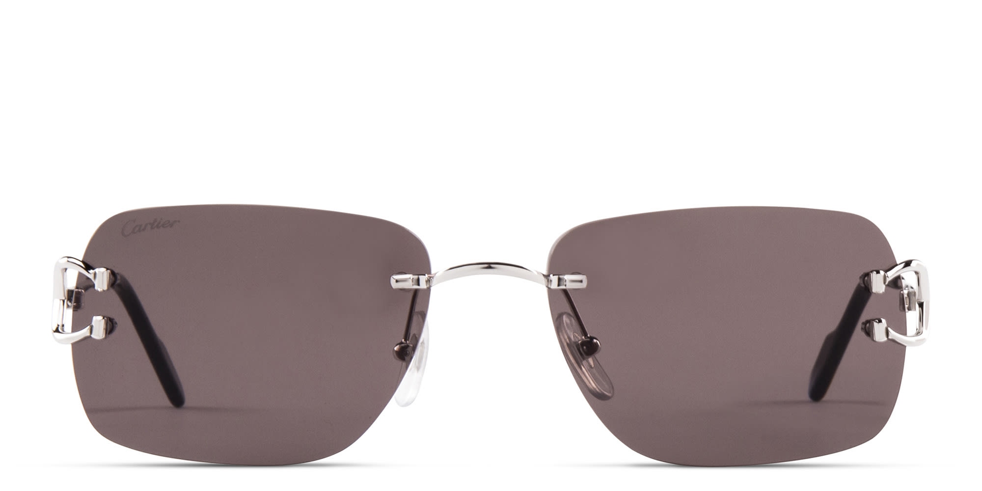 Buy Cartier Signature C de Cartier Rimless Rectangle Sunglasses Online ...