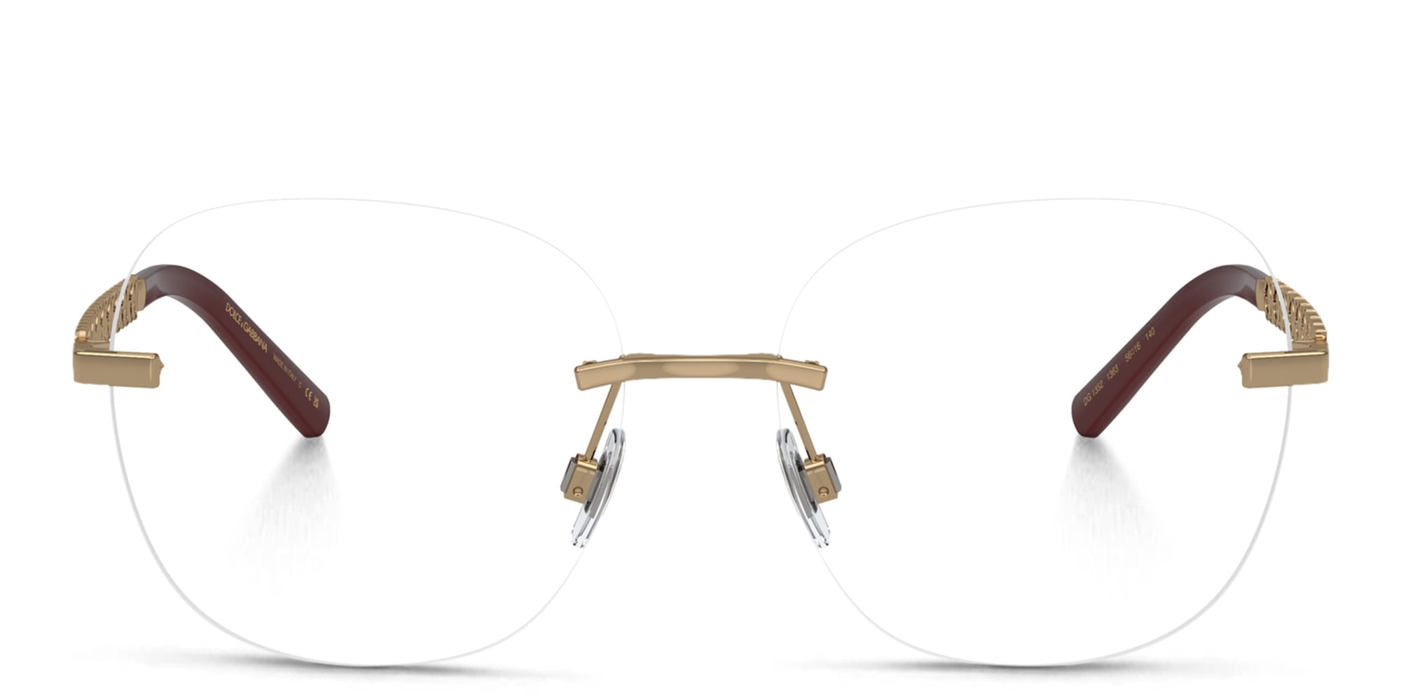 Buy Dolce & Gabbana Rimless Wide Panthos Eyeglasses Online | MAGRABi KSA