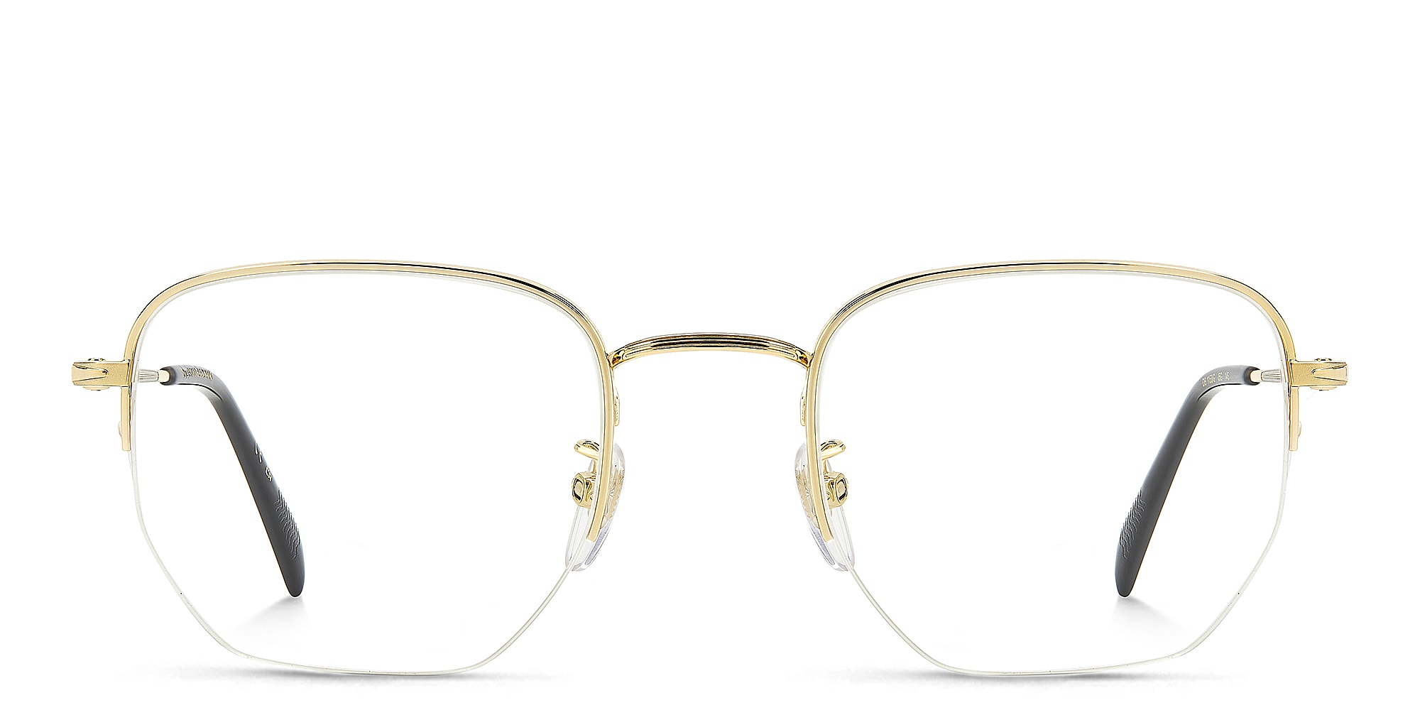Buy DAVID BECKHAM Timeless Icons Half-Rim Irregular Eyeglasses Online ...