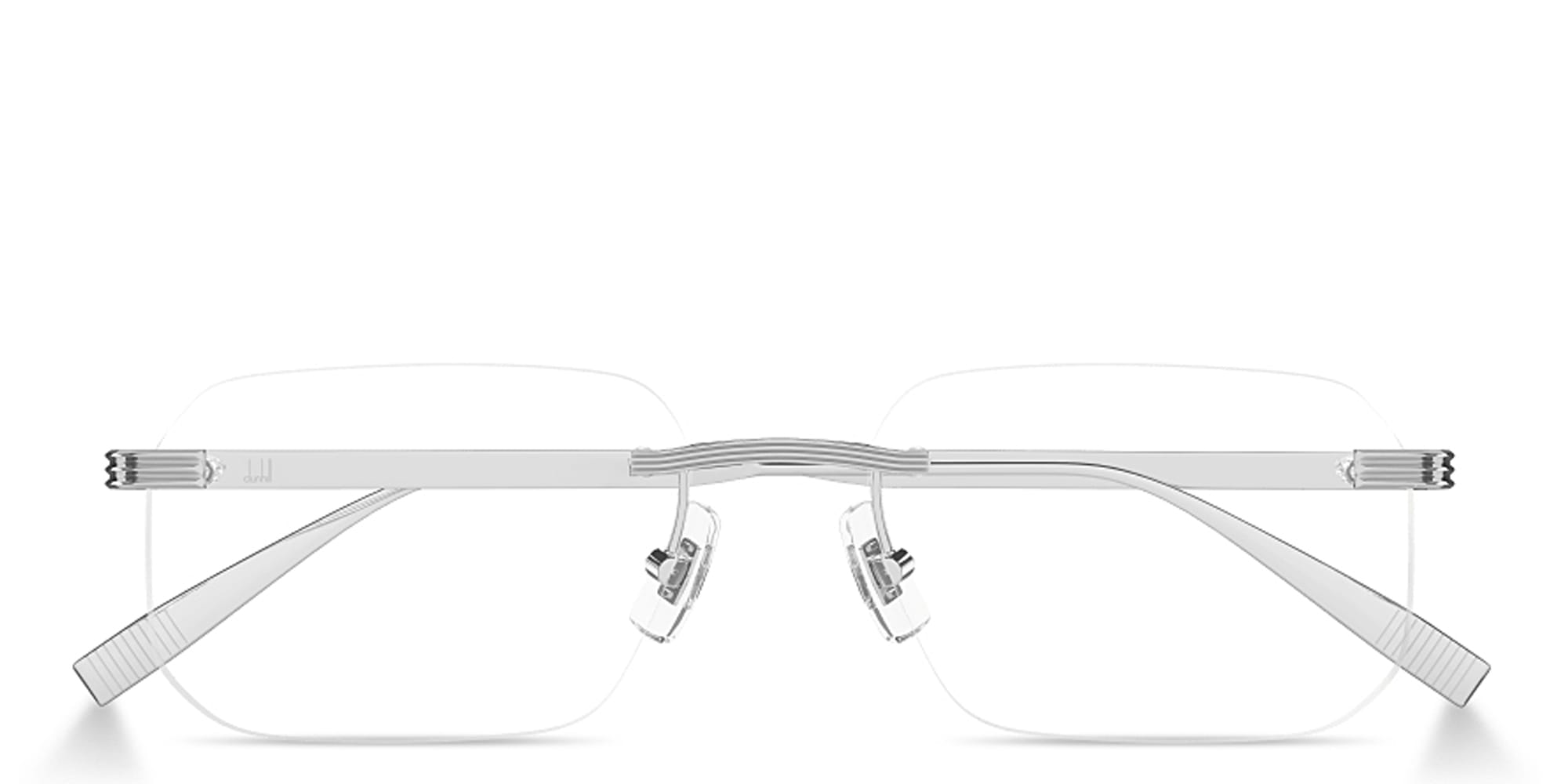 Buy Dunhill Signature Reed Wide Rimless Rectangle Eyeglasses Online ...